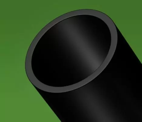 hard plastic pipe black