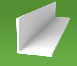 White Plastic Angle Trim - 100mm x100mm x 3mm