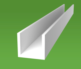 CHANNEL SINGLE 5mm x 10mm x 1.5mm white