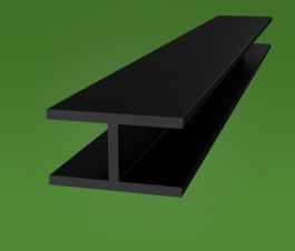 H joining section 4mm x 10mm x 1.5mm black